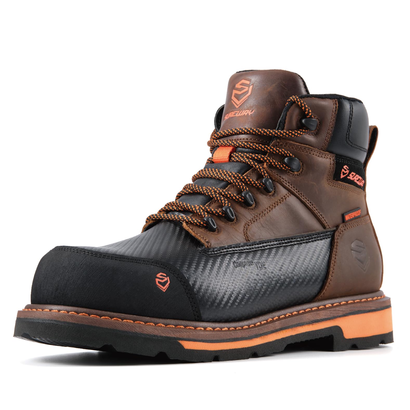 Snapklik.com : Mens 6" Heavy Duty Composite Toe Waterproof Work Boot ...
