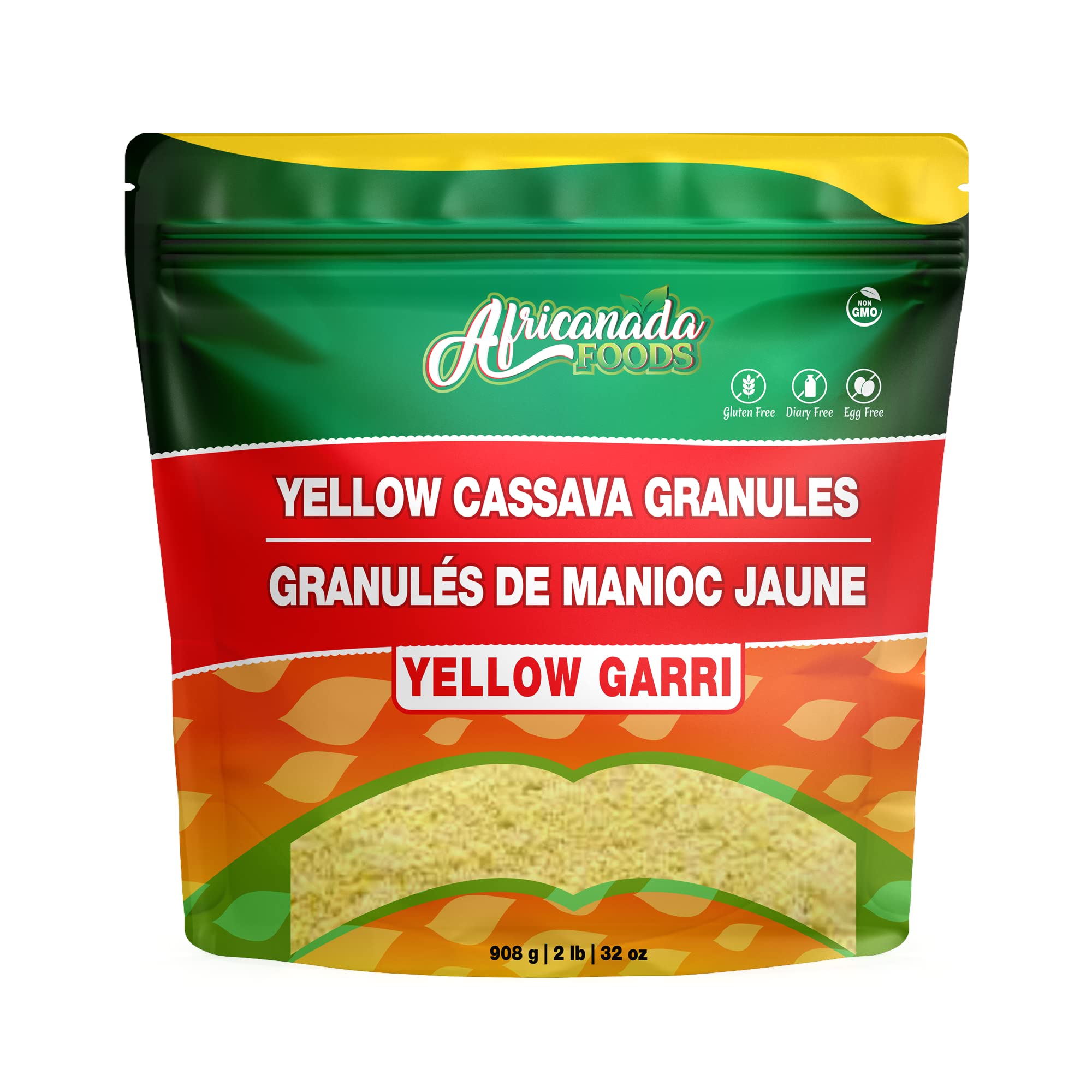 Amazon.com: Yellow Cassava Granules | Yellow Garri | Eba | 908g | 2 lb