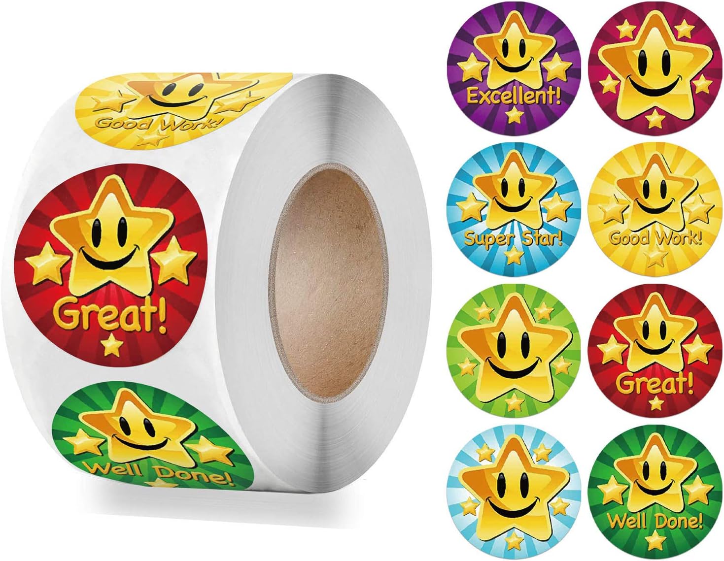 Buy 500pcs 1 Inch Star Reward Stickers Roll Teacher Reward Motivational Buy 500pcs 1 Inch Star Reward Stickers Roll Teacher Reward Motivational