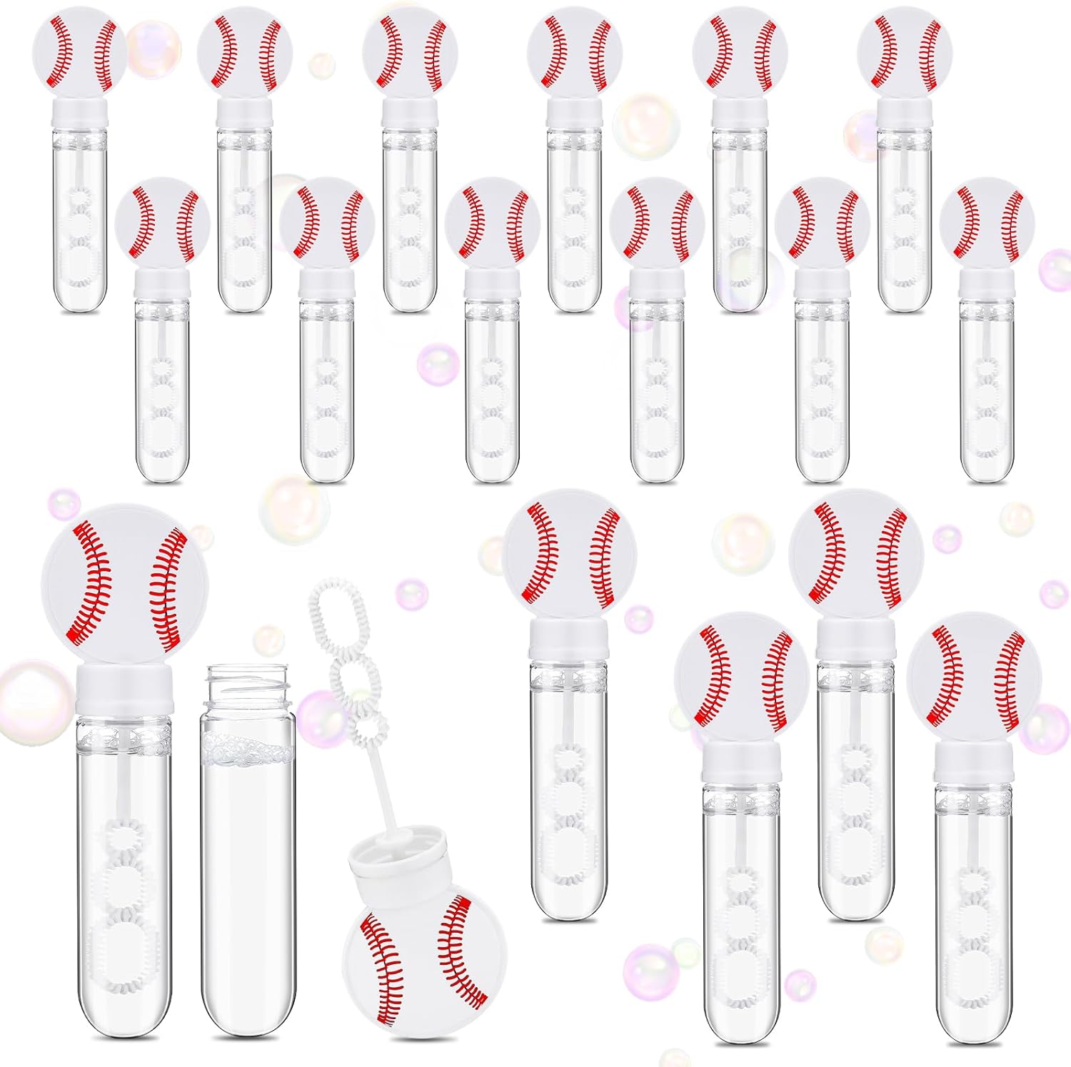 Amazon.com: PullCrease 16 Pcs Baseball Bubble Wands Party Favors ...