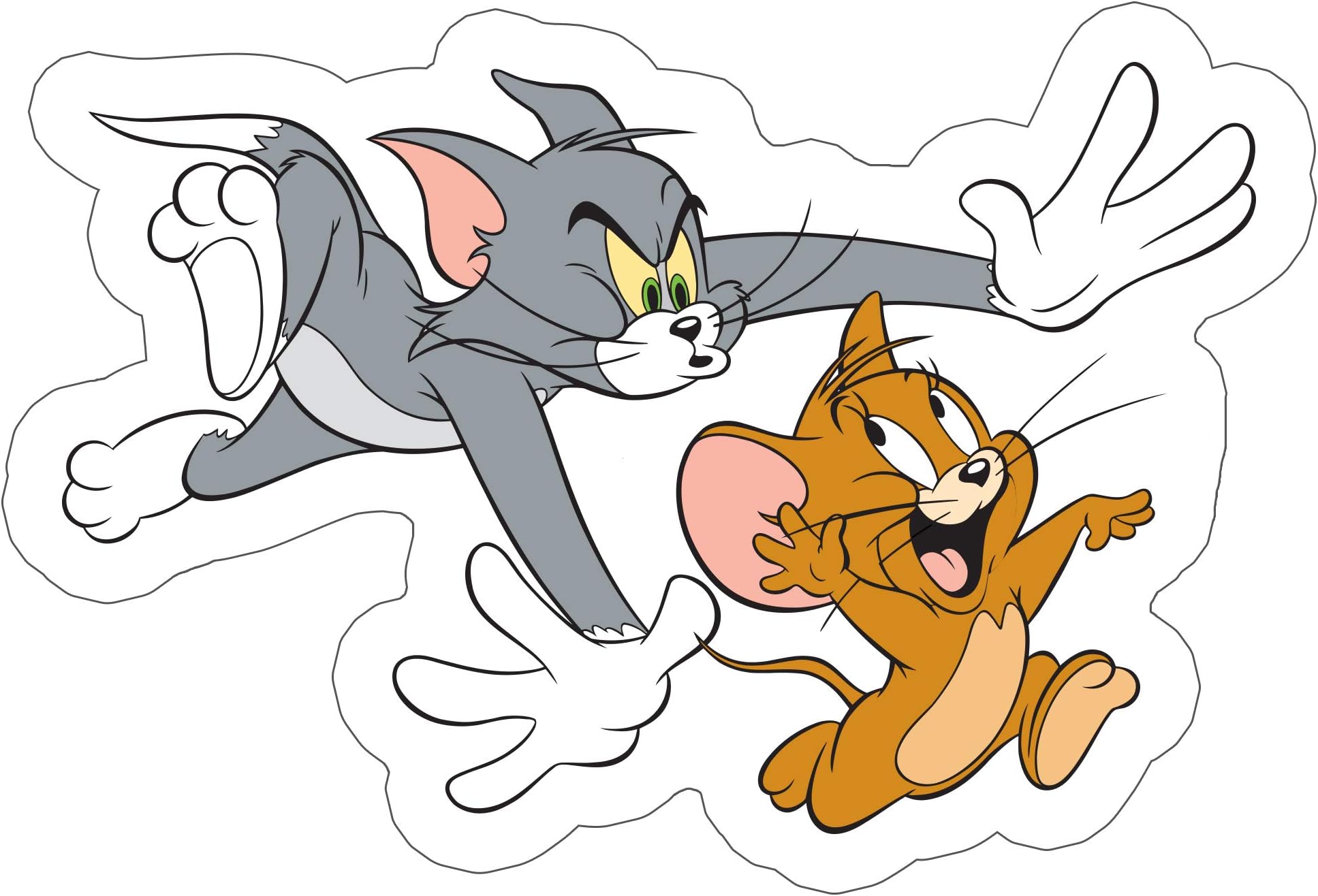 Amazon.com: WALL GURU Funny Cartoon Tom&Jerry Decorative Wall Sticker ...