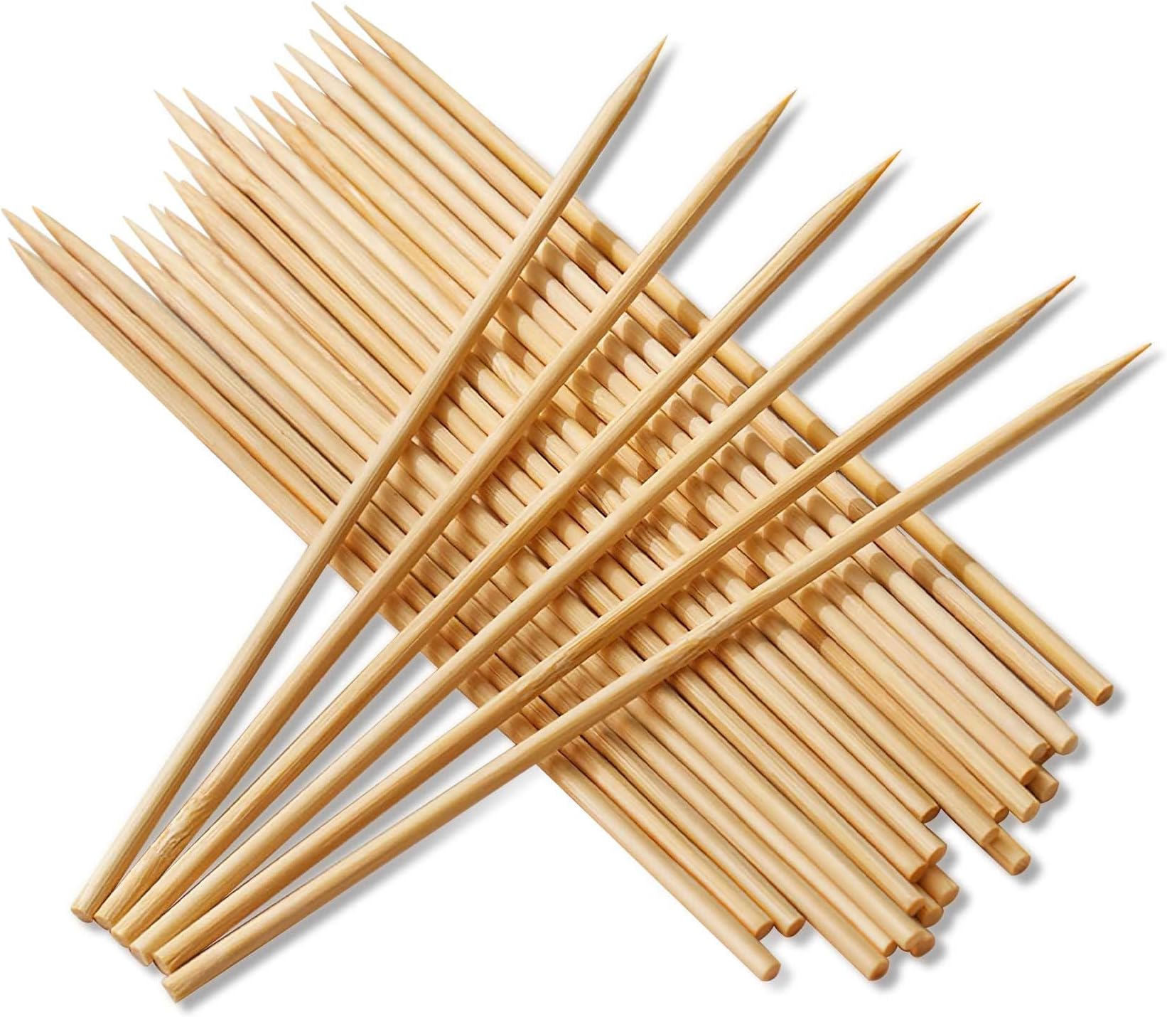 Amazon.com: YJNSFT 6 Inch Bamboo Skewers, 100pcs Wooden Sticks for Food ...