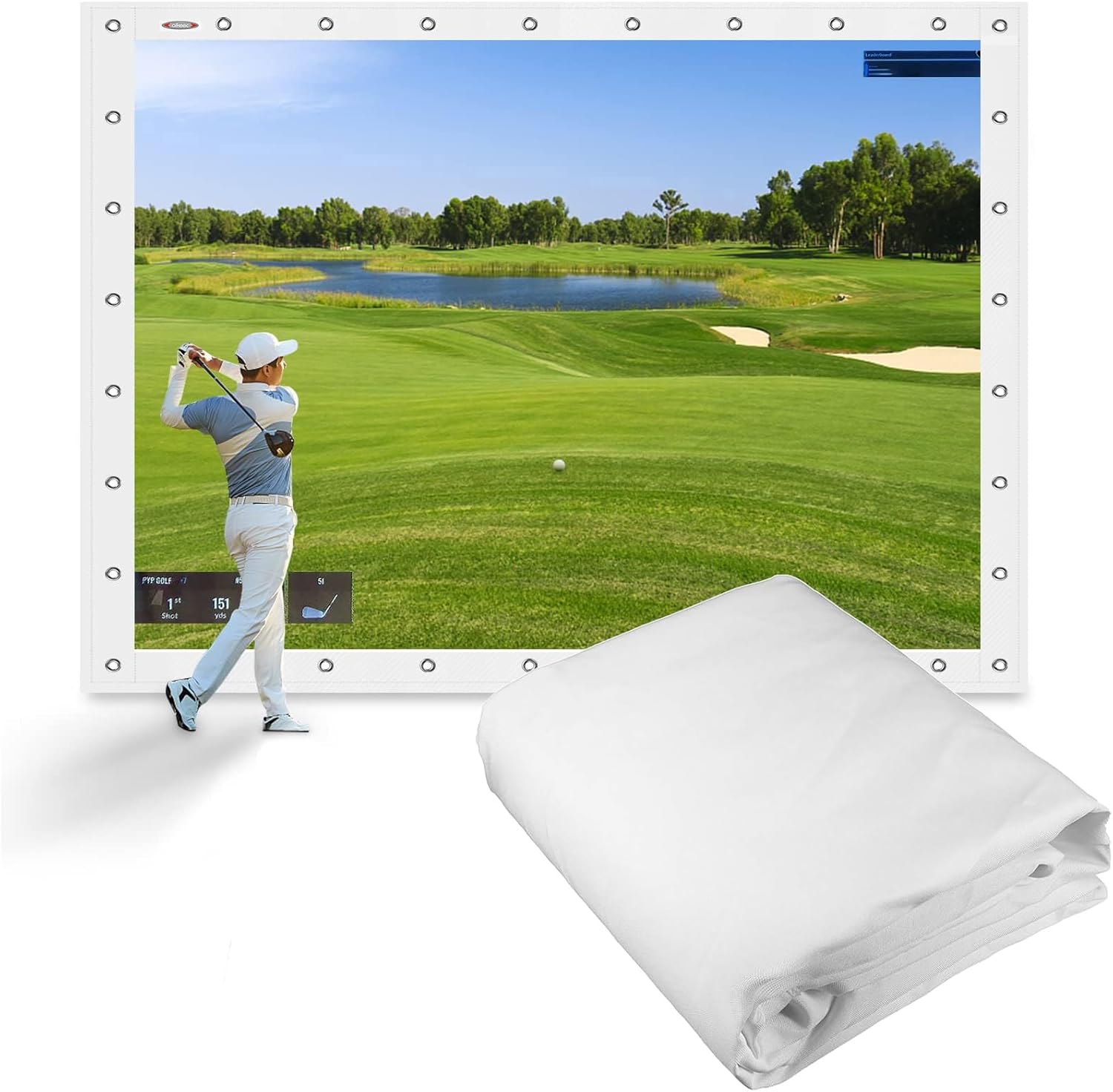 Golf Simulator Impact Screen, Indoor Thicken Golf Impact Screen for ...