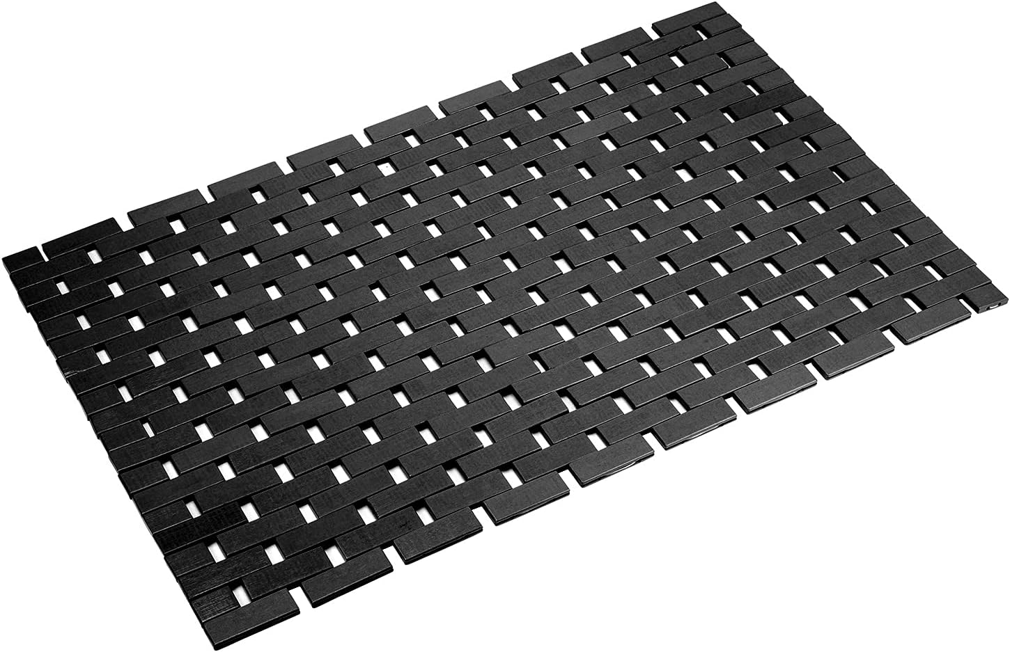 Amazon.com: Black Bath Mat for Bathroom and Shower - 16 x 24 Inches (W ...