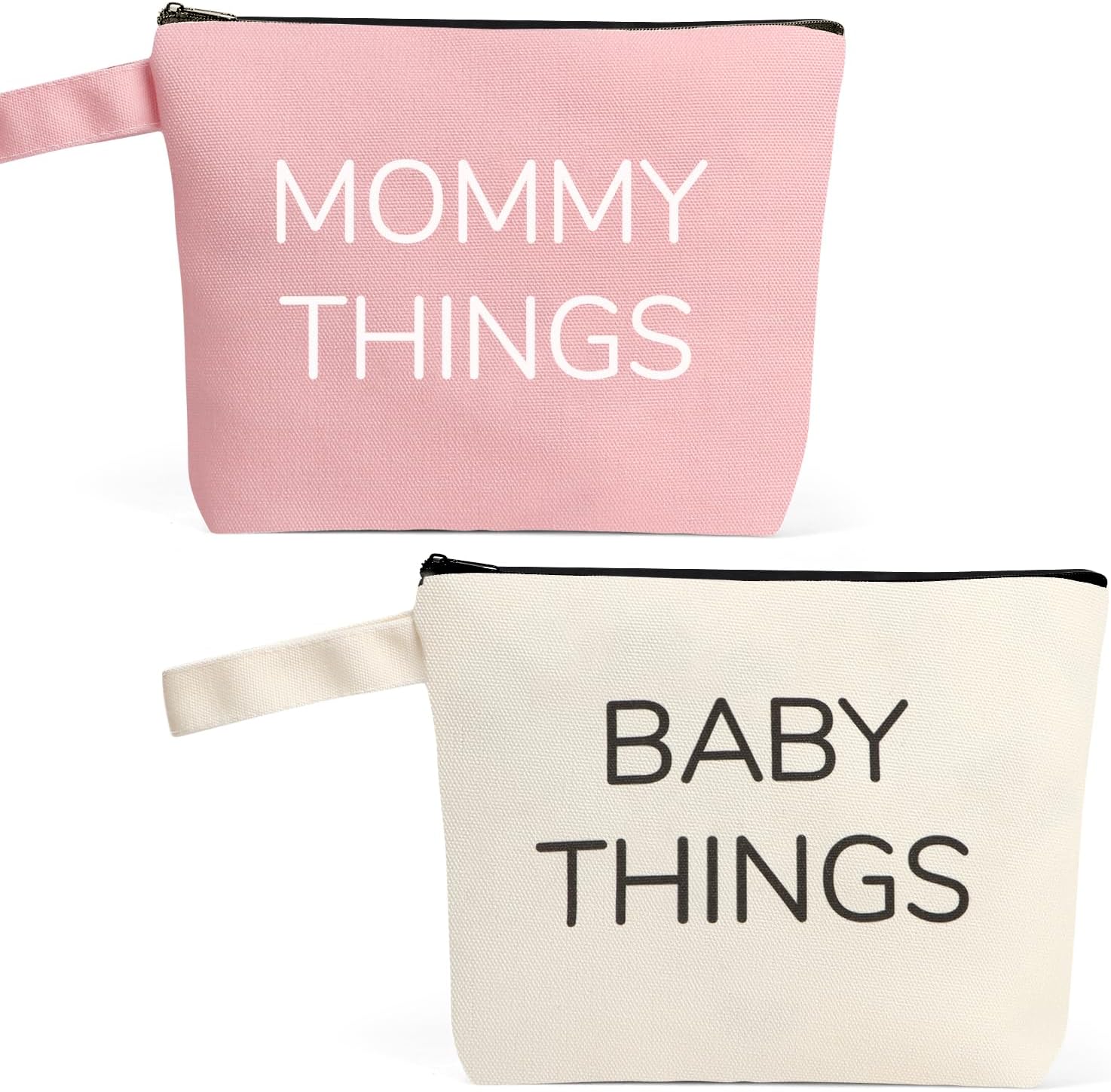 Amazon.com: New Mom Gifts, 2PCS Mommy and Baby Canvas Pouch Set, Baby ...