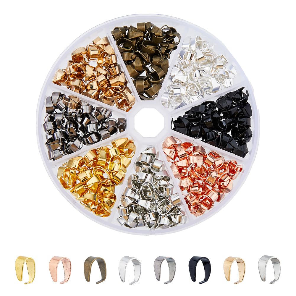 Amazon.com: SUPERFINDINGS 520pcs 8 Colors Metal Pinch Bails Pinch Clip ...