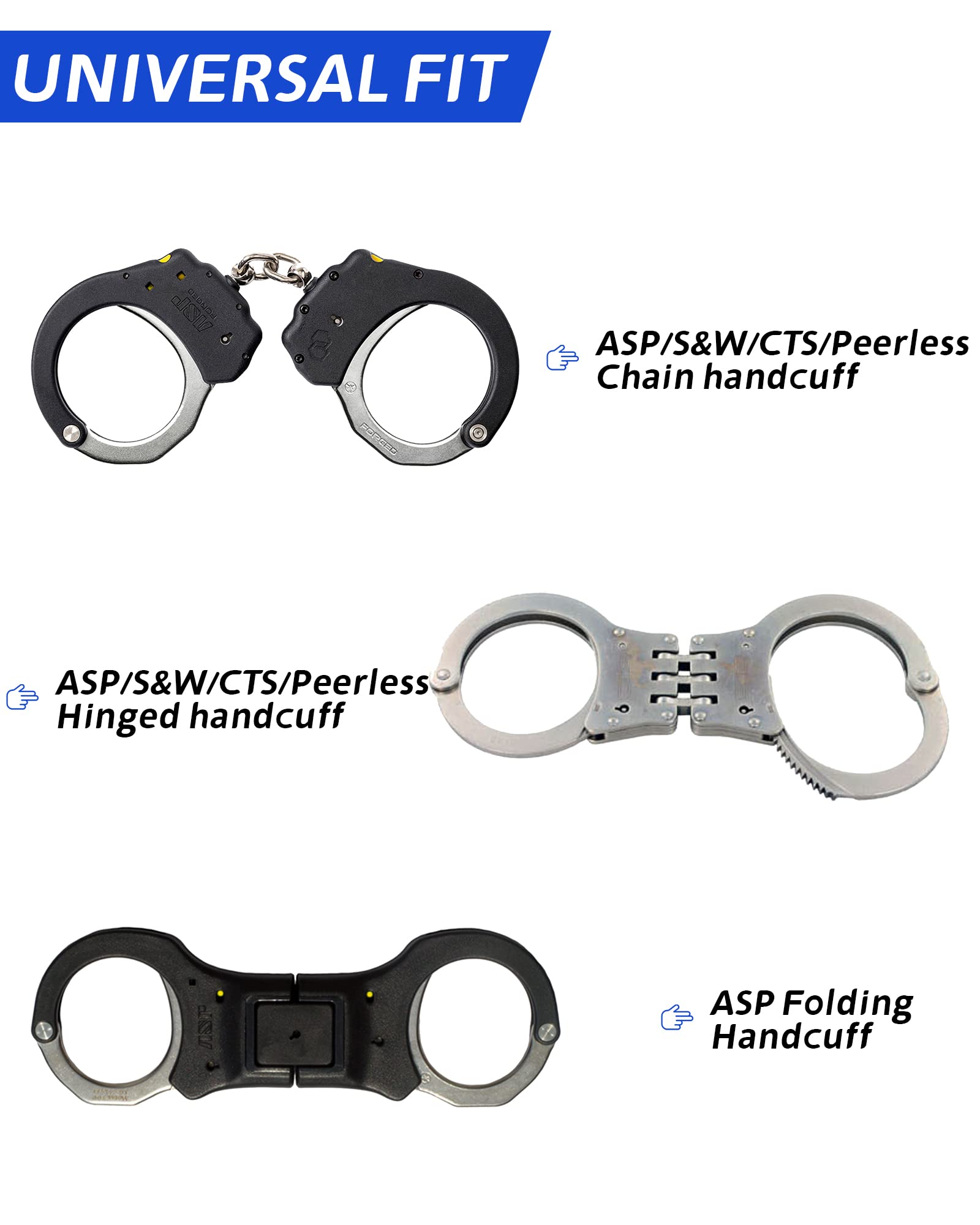 Snapklik.com : Universal Handcuff Case, Handcuff Holsters Fit Chain ...