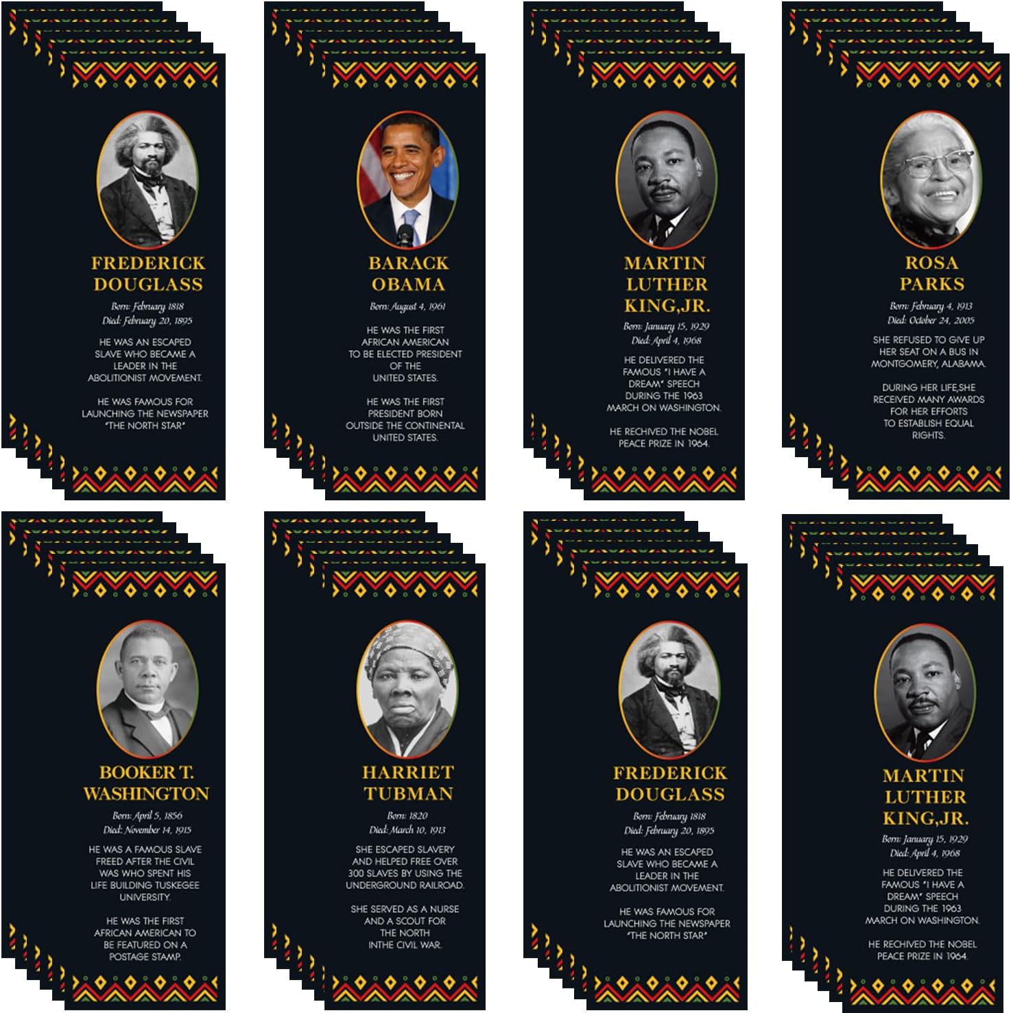 Amazon.com: Black History Month Bookmarks Party Favors, Black History ...