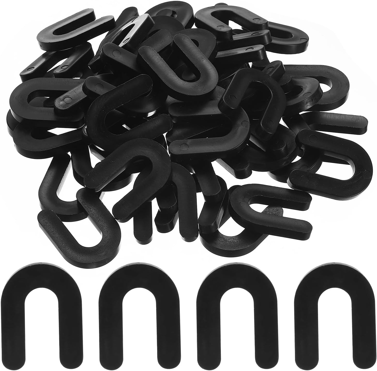 uxcell 100Pcs Horseshoe Shim Tile Spacers 6mm 1/4 Inch U Shape Plastic ...