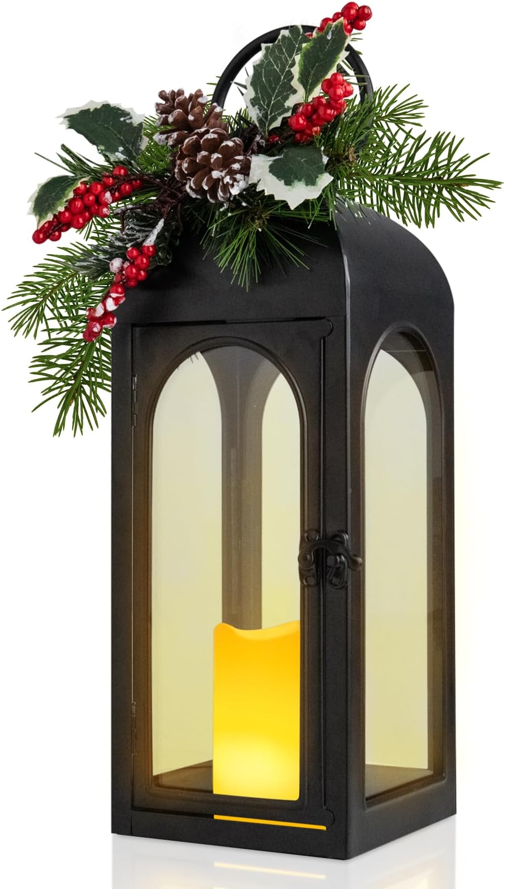 Amazon.com: Chrismtas Outdoor Lantern Large, 15.5“ Battery Large Xmas ...