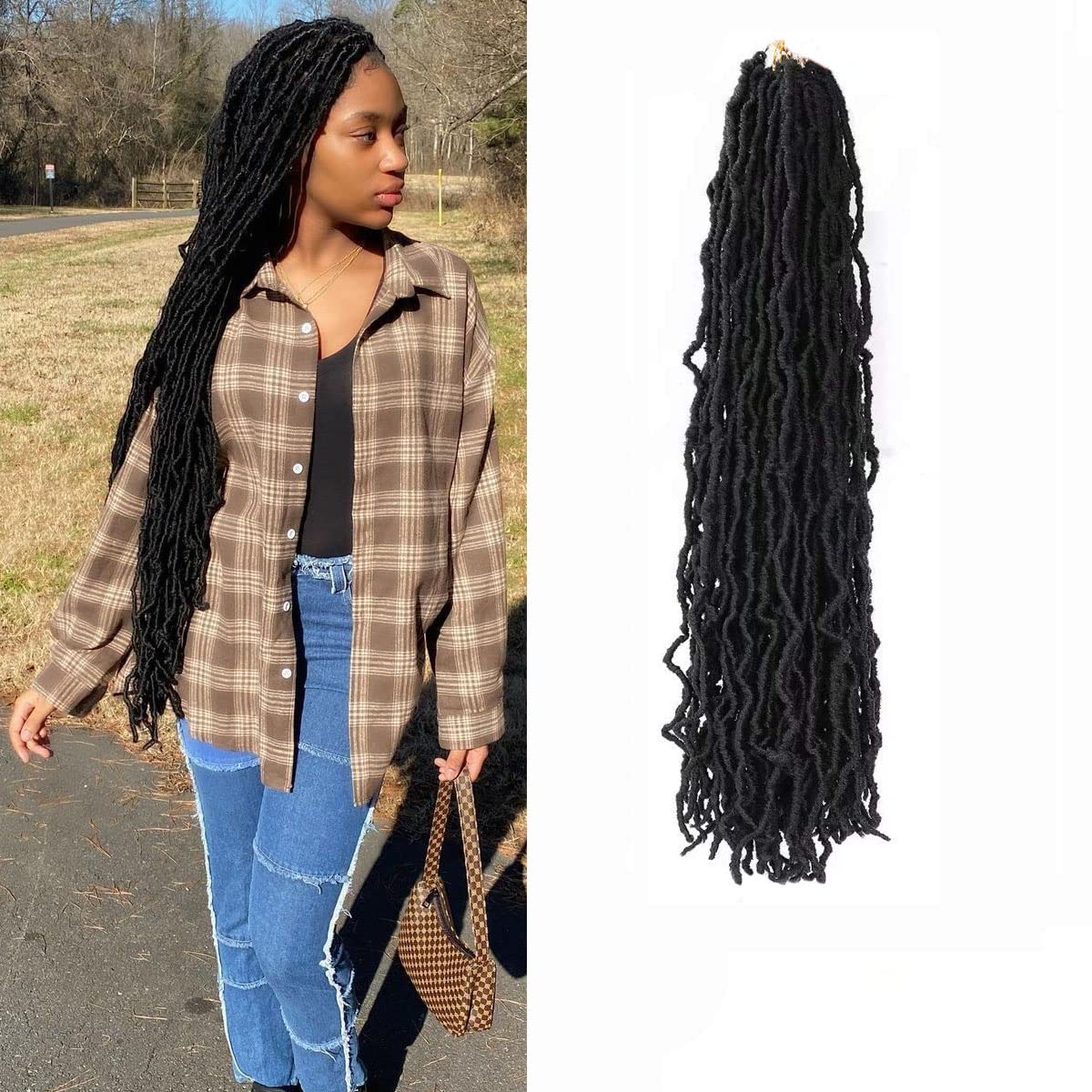 Buy 30 Inch 4 Packs Soft Locs Crochet Hair New Faux Locs Pre-looped ...