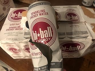 Amazon.com: Hiball Energy Seltzer Water, Caffeinated Sparkling Water Made with Vitamin B12 and ...