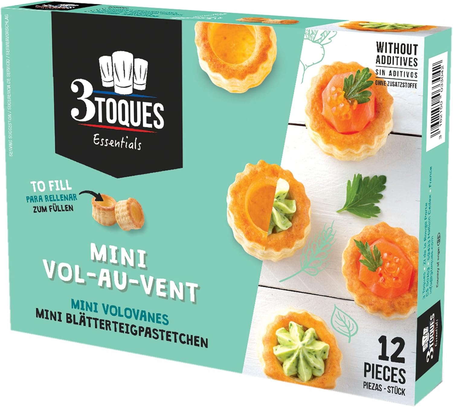 3 Toques Essentials Mini Vol-Au-Vent 12 Pieces 66g : Amazon.co.uk: Grocery