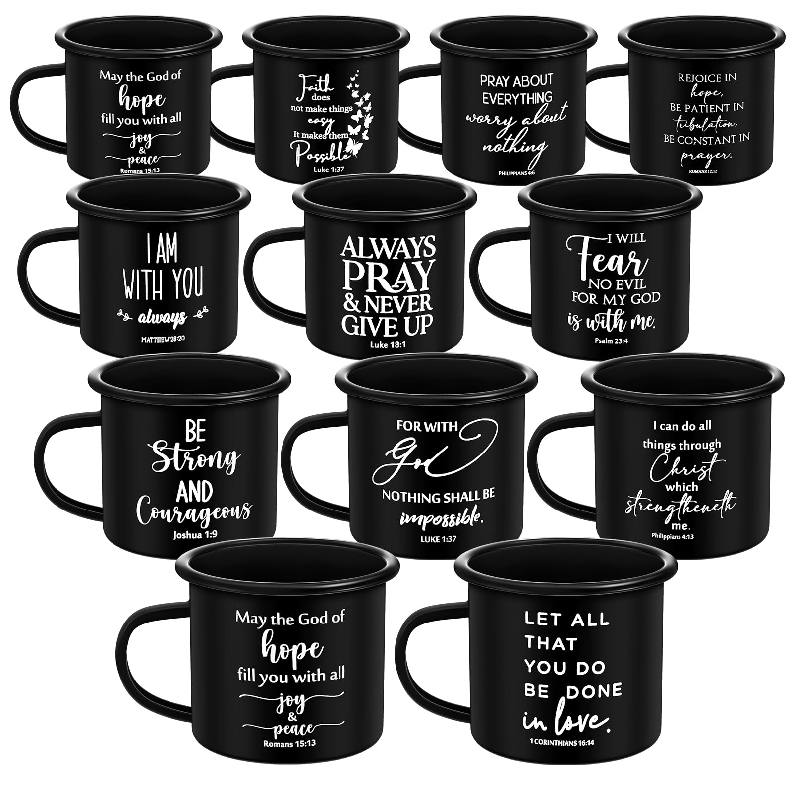 Amazon.com: Mifoci Christian Enamel Mugs with Handle Christian ...