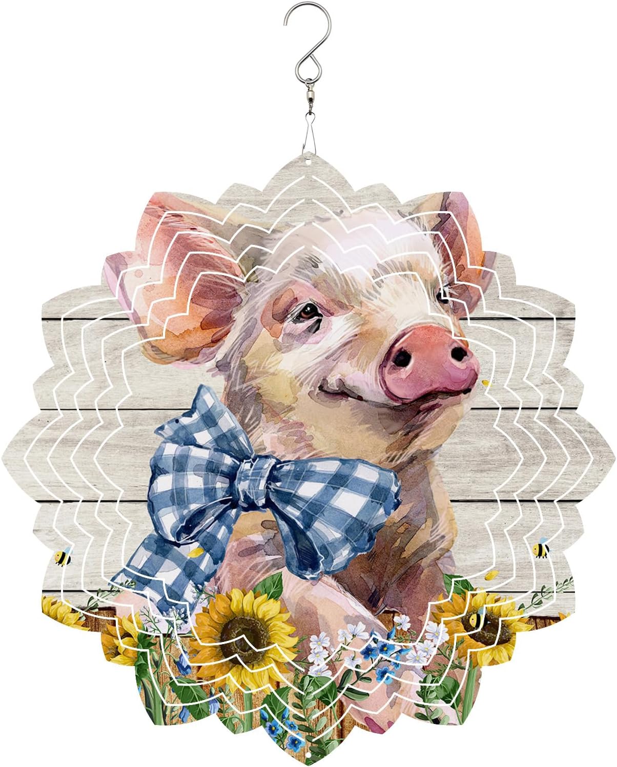 Amazon.com: Wind Spinners for Yard and Garden, Farm Animal Pig with ...