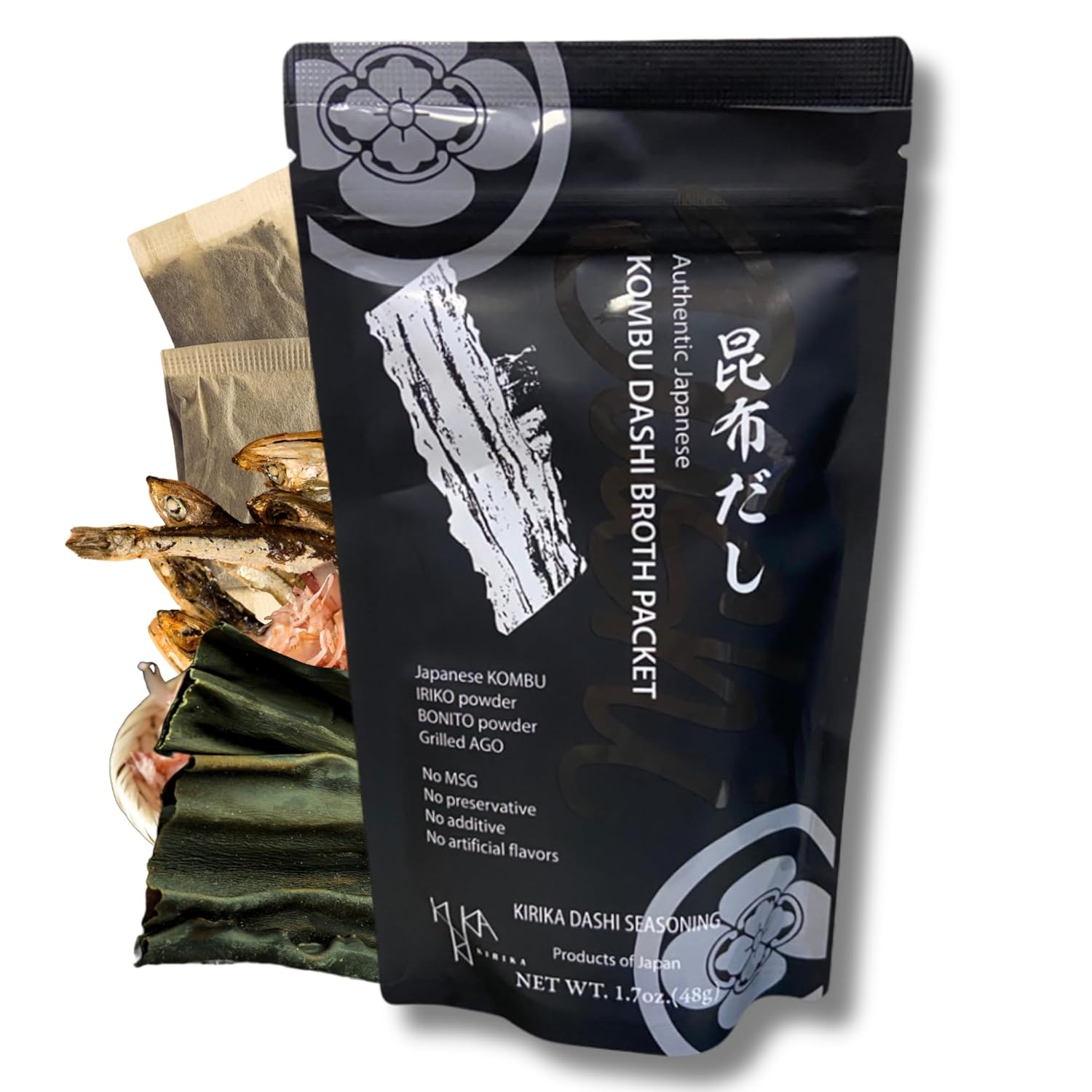 Amazon.com : Kirika Kombu Dashi Broth Packets, Kelp Dashi Stock Packet ...