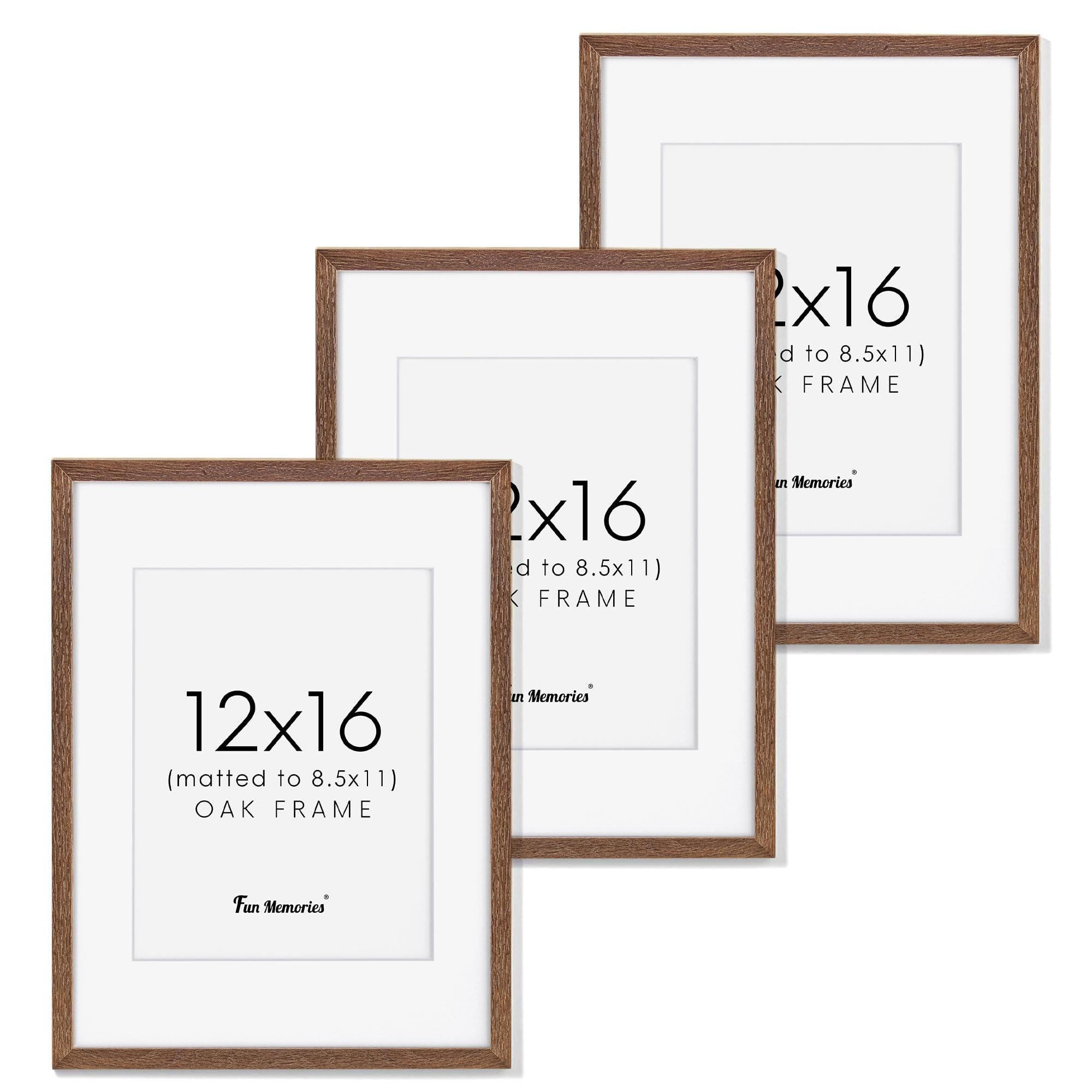 Amazon.com - 12x16 Picture Frames, Solid Oak Wood 12"x16" Picture Frame ...