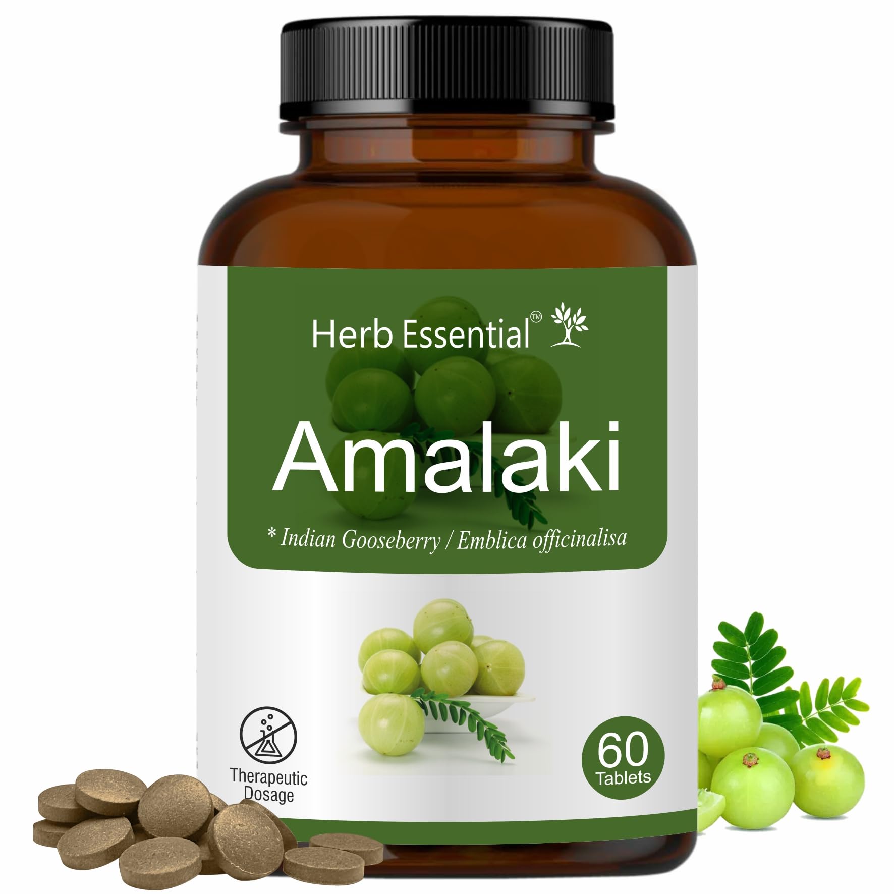 Herb Essential Amalaki (Indian Gooseberry) 500mg, 60 Tablets ...