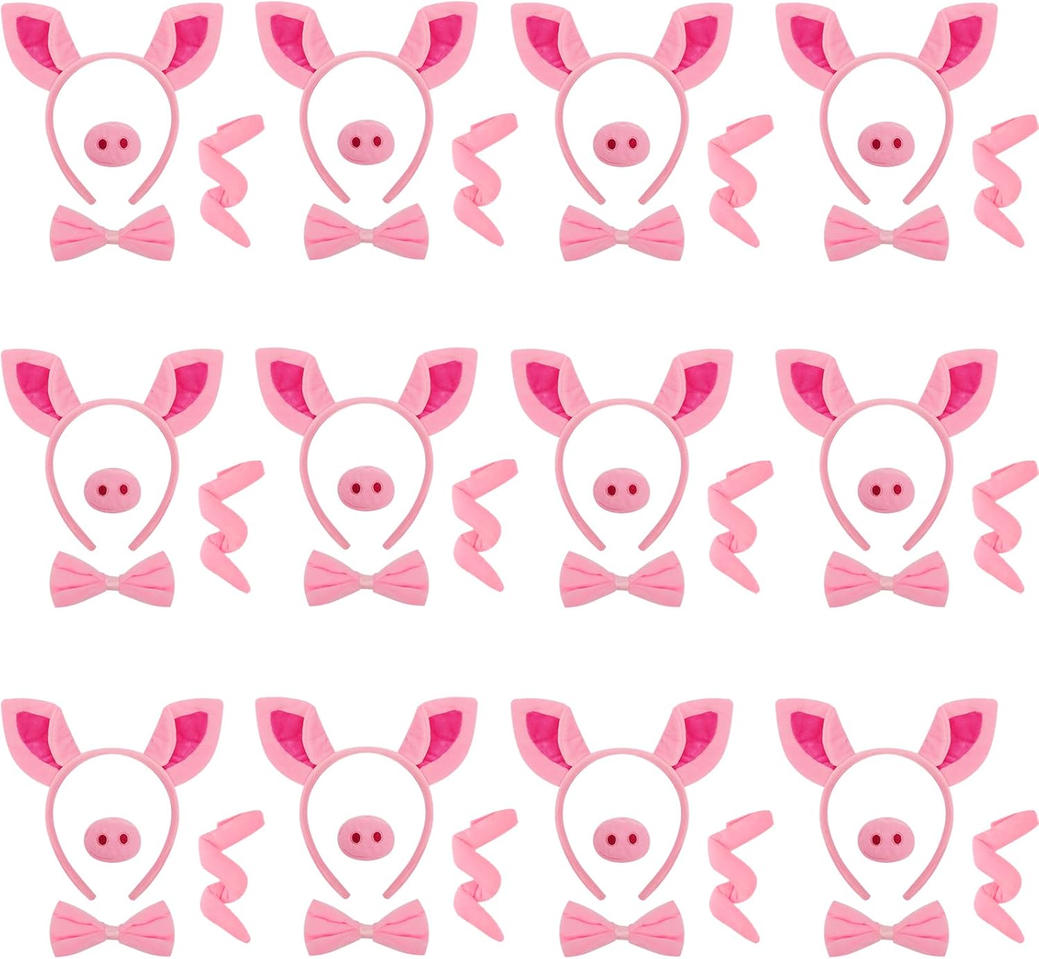 Amazon.com: Pig Costume Set 48 PCS Pig Ears Headband Pink Pig Cosplay ...