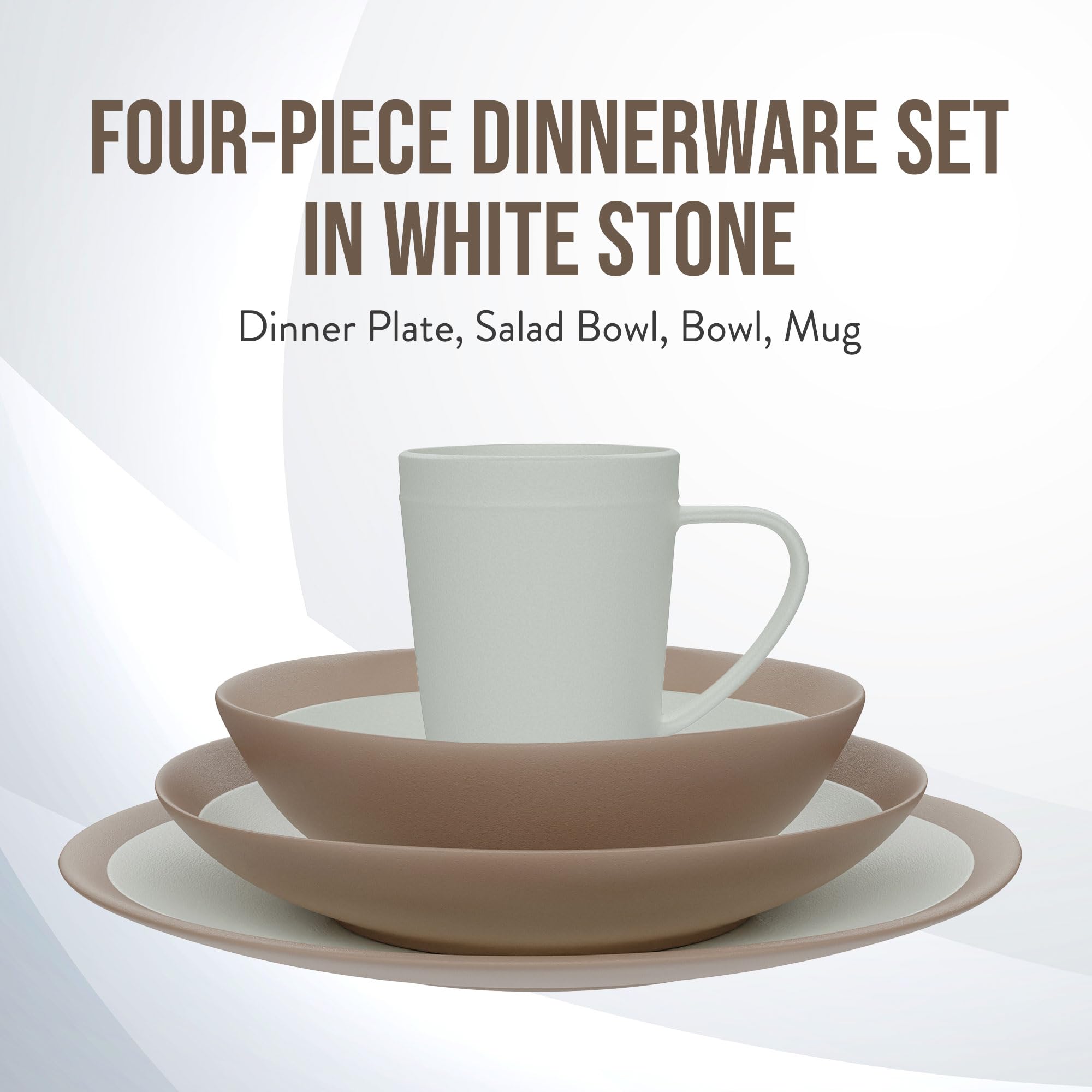Snapklik.com : American Atelier 4 Pc Dinnerware Set Stoneware Dishes ...