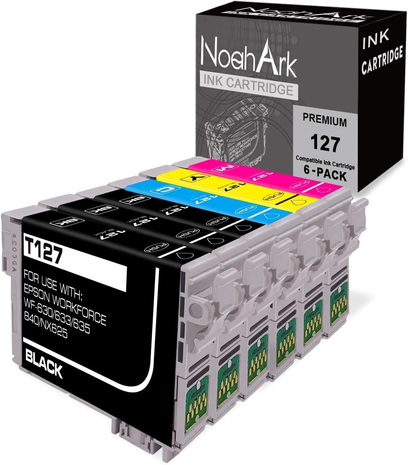 Amazon.com: Doswy 4 Packs T127 Remanufacture Ink Cartridge Replacement ...