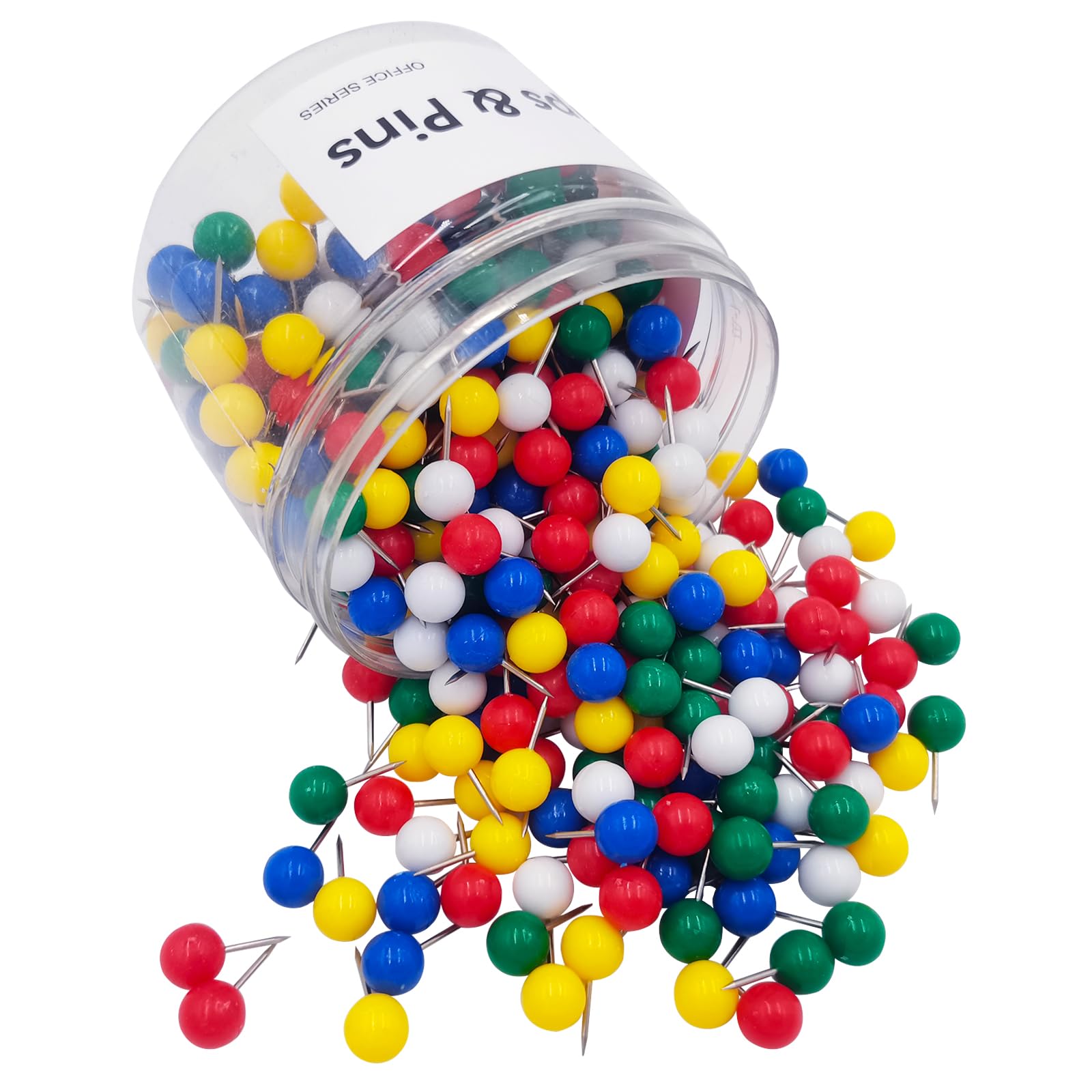 Amazon.com: 350 Pcs Push Pins for Bulletin Board,Colored Ball Heads ...