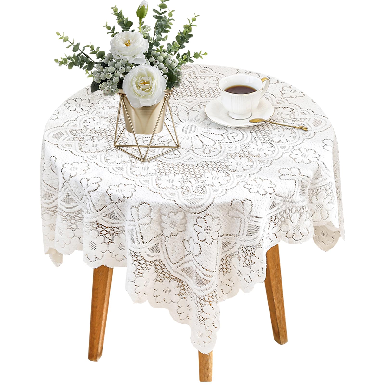 Snapklik.com : Square Lace Tablecloth3 5 X 35 Inch, White Lace ...
