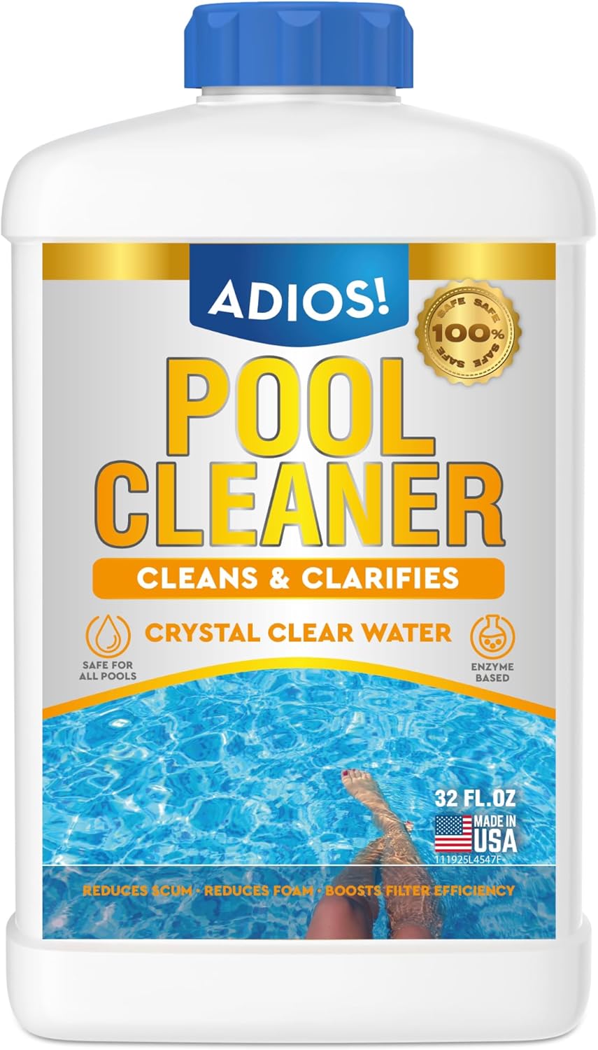 Amazon.com : Adios! 20X Pool Cleaner and Clarifier – Restores Cloudy ...