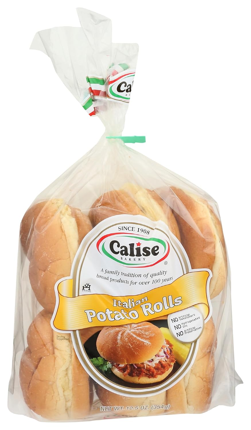 Amazon.com : Calise Bakery Italian Potato Rolls, 12.5 Oz : Everything Else
