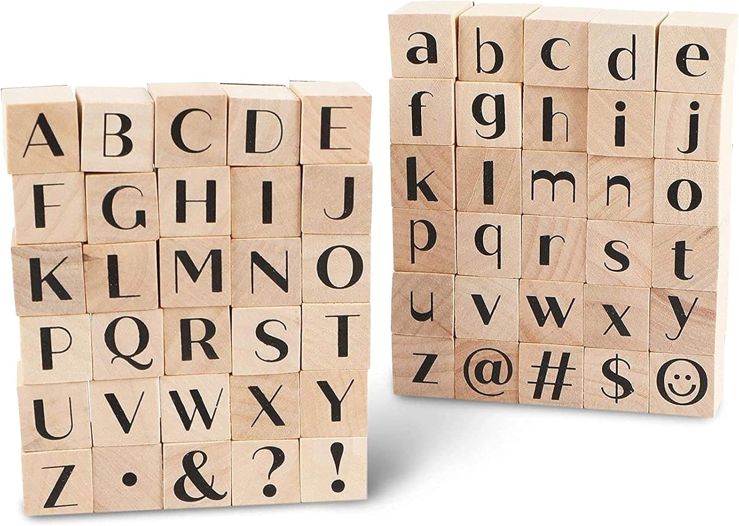 Amazon.com: Wood Rubber Stamps, Alphabet Stamp Set (0.6 x 0.6 x 0.9 ...