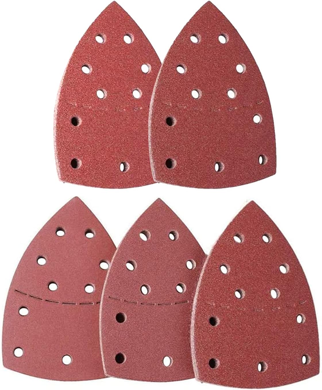 50 Pieces Sanding Pads Mouse Sandpaper Sheets Hook and Loop Assorted 40 ...