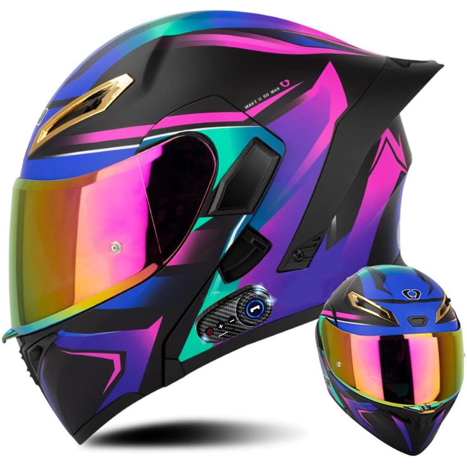 Bluetooth Motorcycle Modular Helmets, DOT Approved Helmet Bluetooth ...