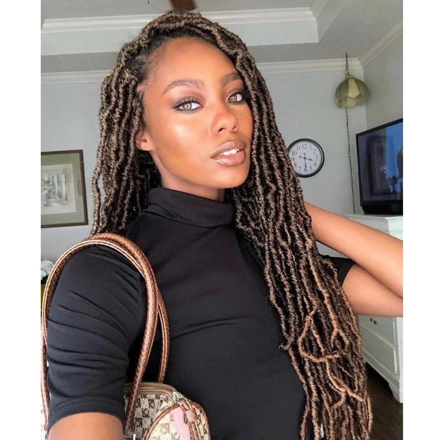 Amazon.com : Layashow 22 Inch Soft Locs Crochet Hair Pre Looped 6 Packs ...
