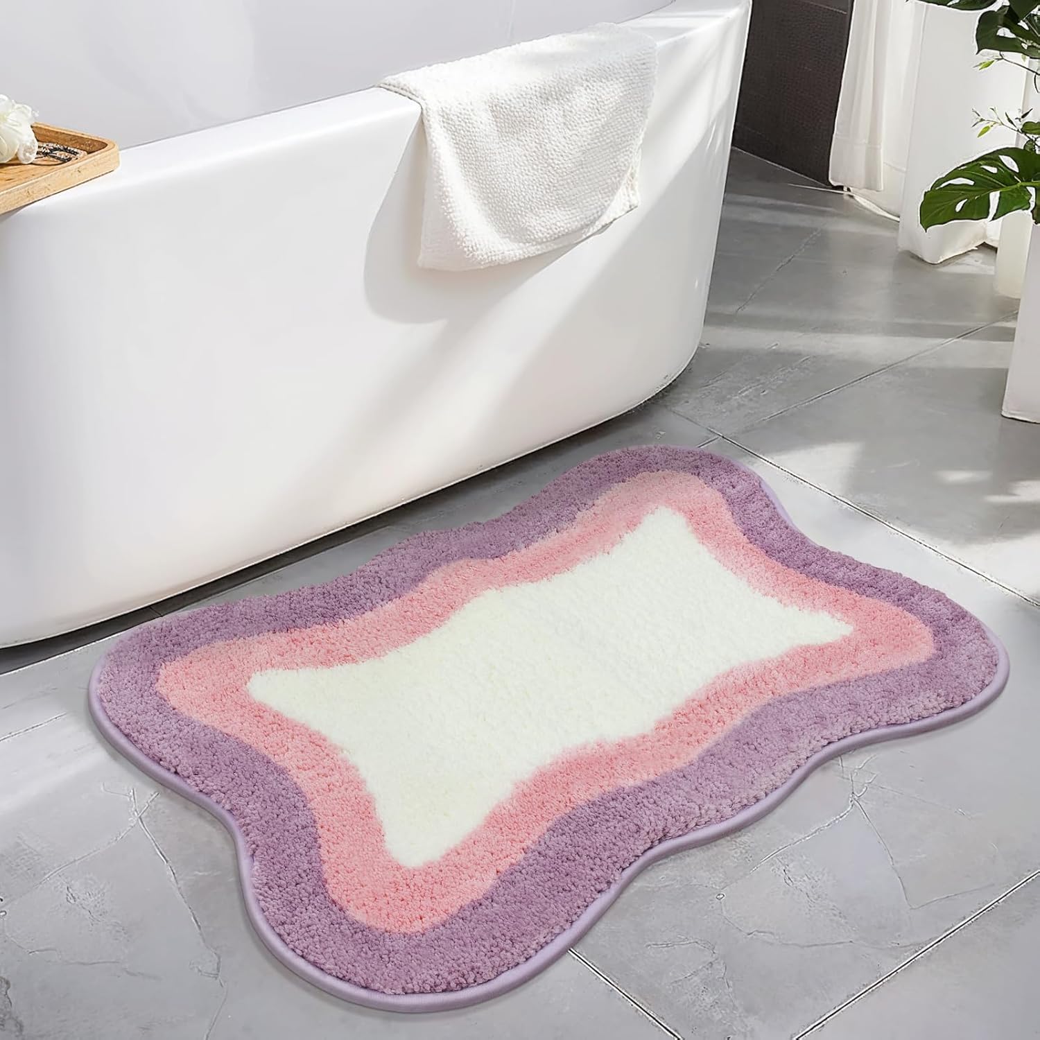 Amazon.com: HAOCOO Bath Rugs for Bathroom Non Slip, 18x25 inch Soft ...