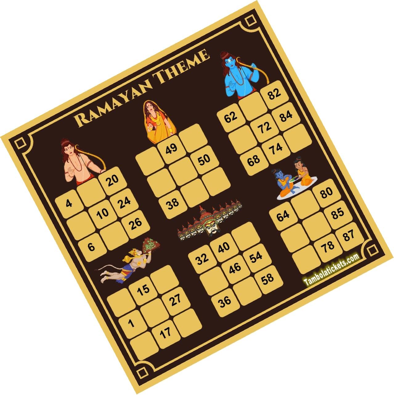 Buy Tambolatickets.Com Mythical Adventure Epic Ramayan Theme Tambola ...