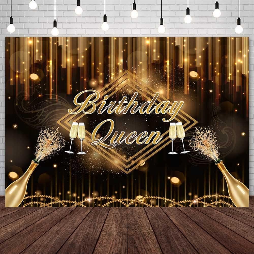 Amazon.com : Sendy 7x5ft Birthday Queen Backdrop for Woman Girl Leopard ...