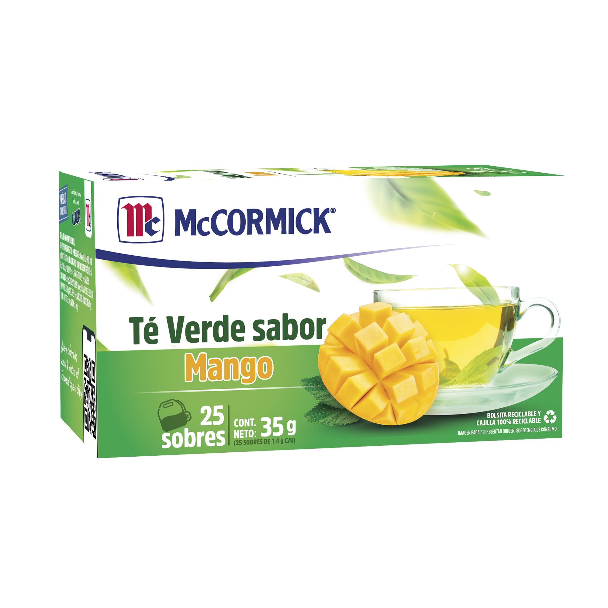 McCormick Té Verde Sabor Mango 25 sobres : Amazon.com.mx: Alimentos y ...