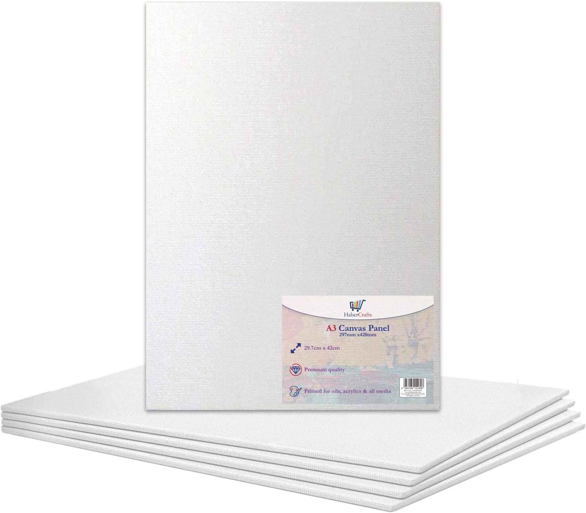 A3 Canvas Panel Stretched Blank Canvas Board Primed Artist Boards 100% ...