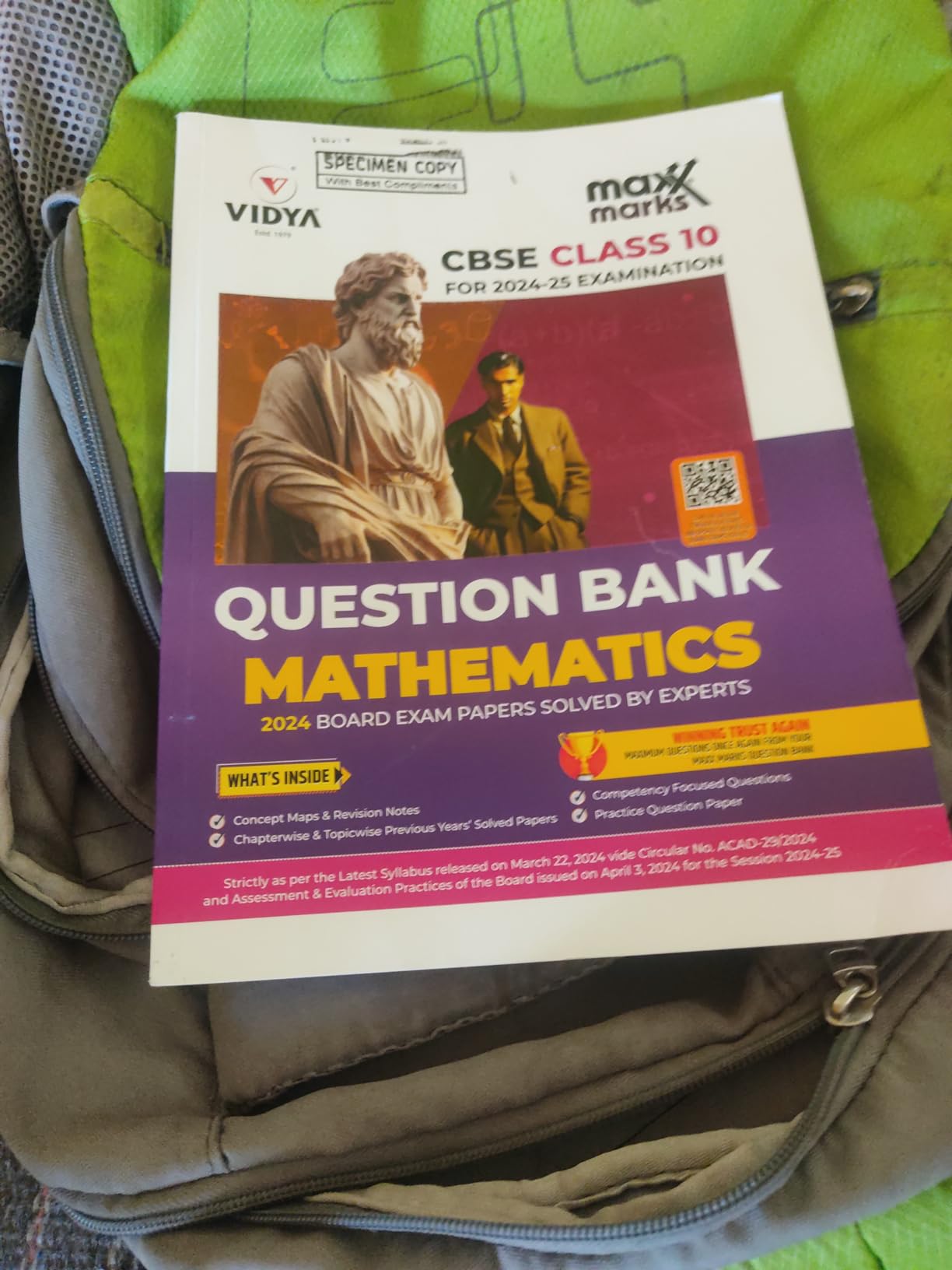 CBSE Class 10 Mathematics Question Bank for 2024-2025 Board Exam ...