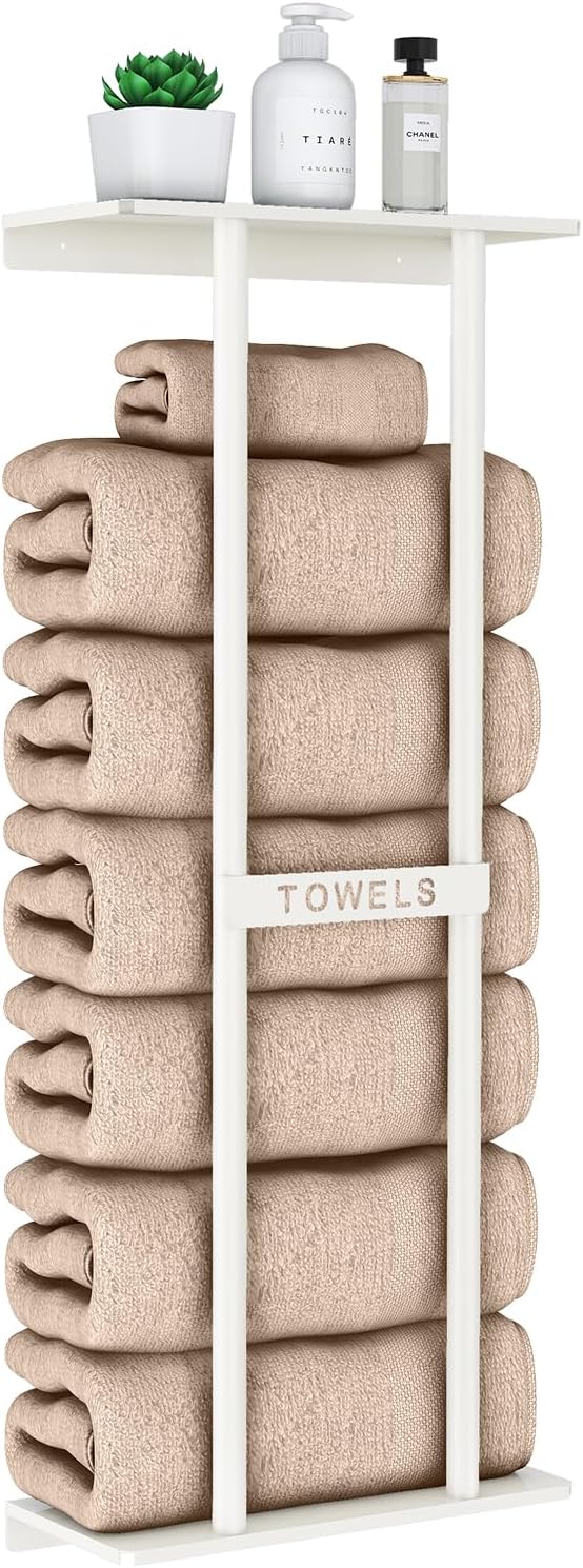 Amazon.com: STWWO Wall Towel Rack for Rolled Towels, Towel Storage for ...