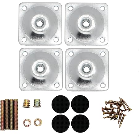 11 Degree Angled Leg Mounting Plates, Furniture Leg Attachment Plates ...