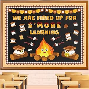 Amazon.com : Kepeel Camping Campfire Bulletin Board Decorations Set ...