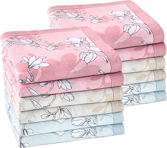 HOULIFE Mouchoir Tissu - Mouchoirs en Tissu Femme, Grands Mouchoirs ...