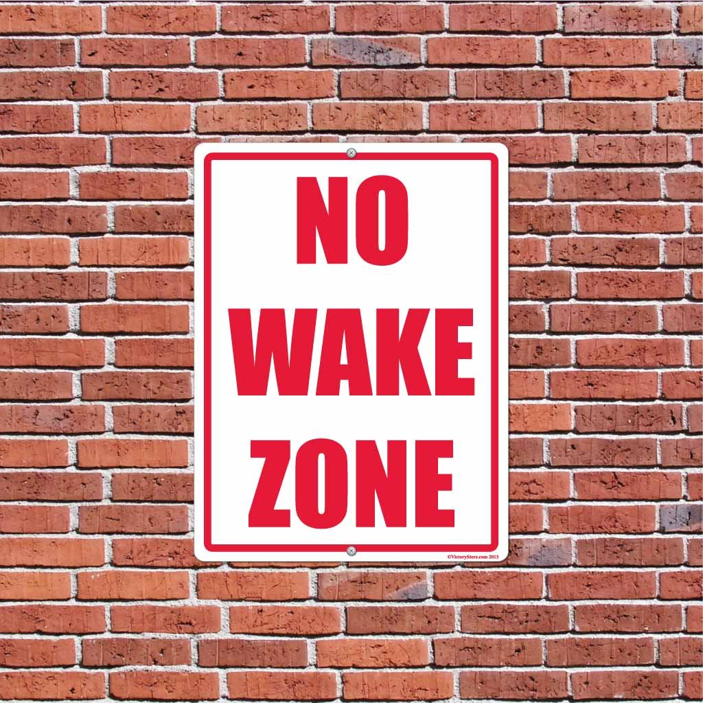 Buy VictoryStore Outdoor Sign: No Wake Zone Sign Aluminum 18 inches x ...