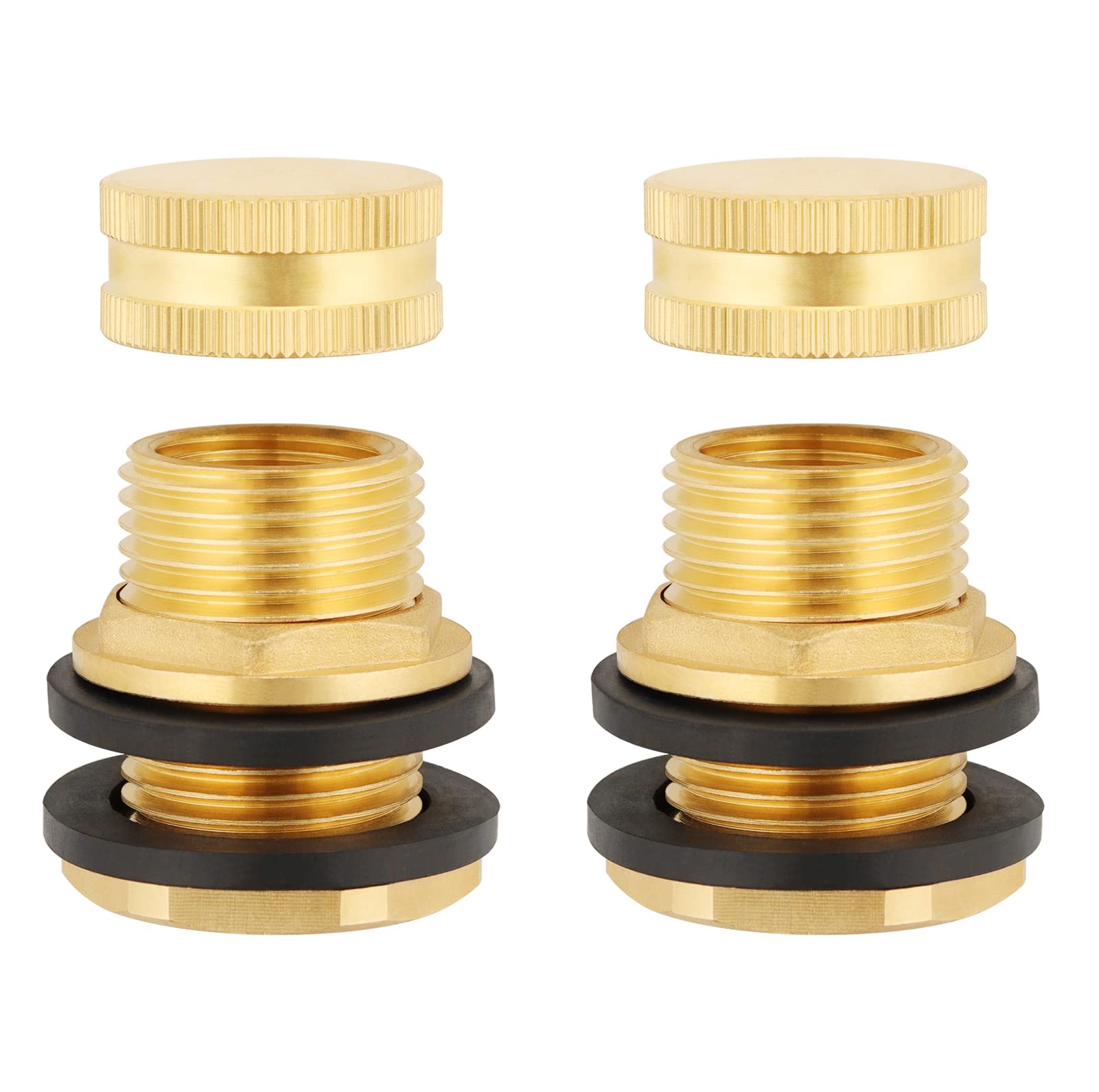 Snapklik.com : Carvedexquisitely Brass Tank Bulkhead Fitting