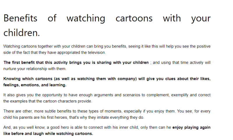 Benefits of watching cartoons with your children. - App on Amazon Appstore