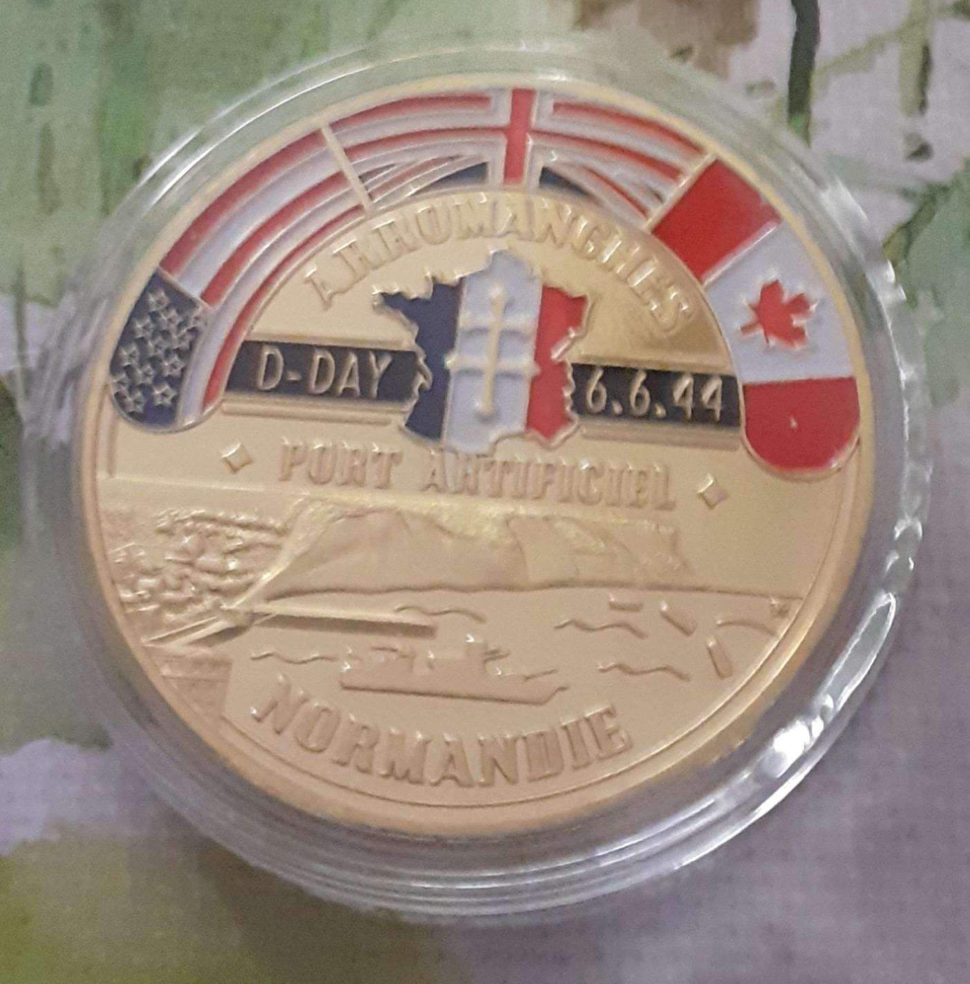 WW2 Memorial Anniversary Coin D Day Army Arromanche Normandy : Amazon ...