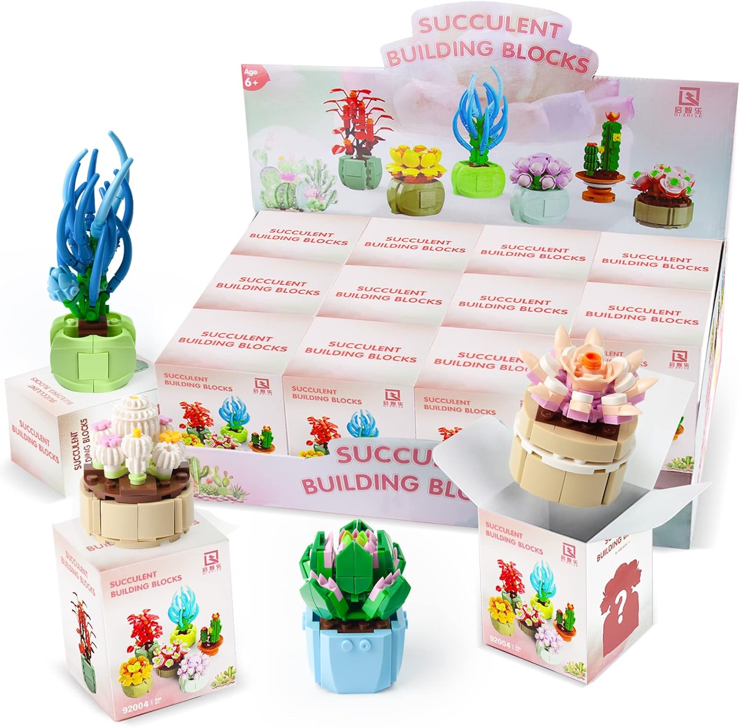 Seyaom Bonsai Tree Succulent Blind Box Potted Plant Building Blocks ...