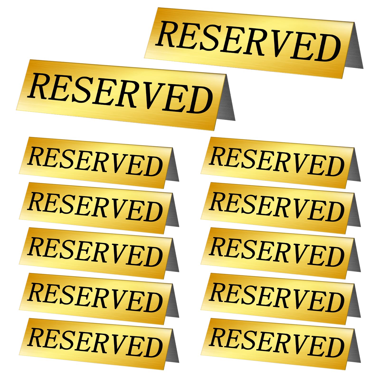 Amazon.com: EupHHonycs Golden Metal Reserved Signs, 12 Pack Double ...