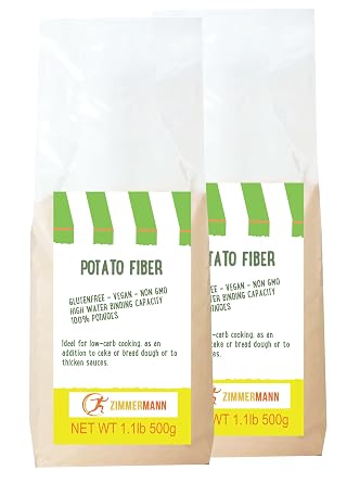 Amazon.com: Zimmermann Potato Fiber 2 pack 2x1.1lb 1000g, Non GMO, Keto ...